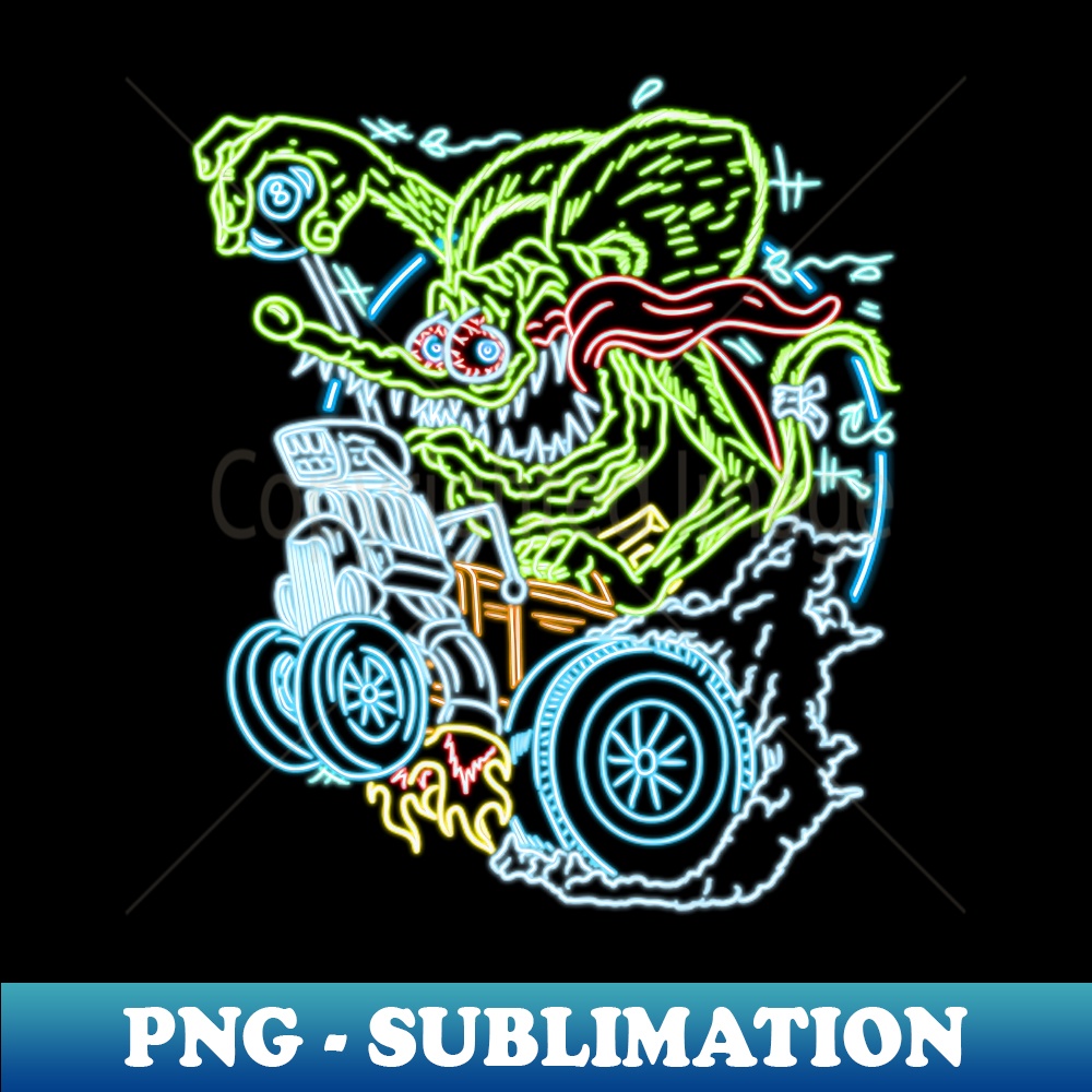 Rat Fink neon style - Modern Sublimation PNG File - Enhance - Inspire ...