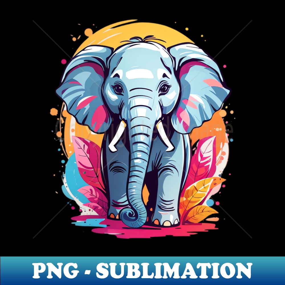 colorful elephant cute kawaii - Signature Sublimation PNG Fi | Inspire ...