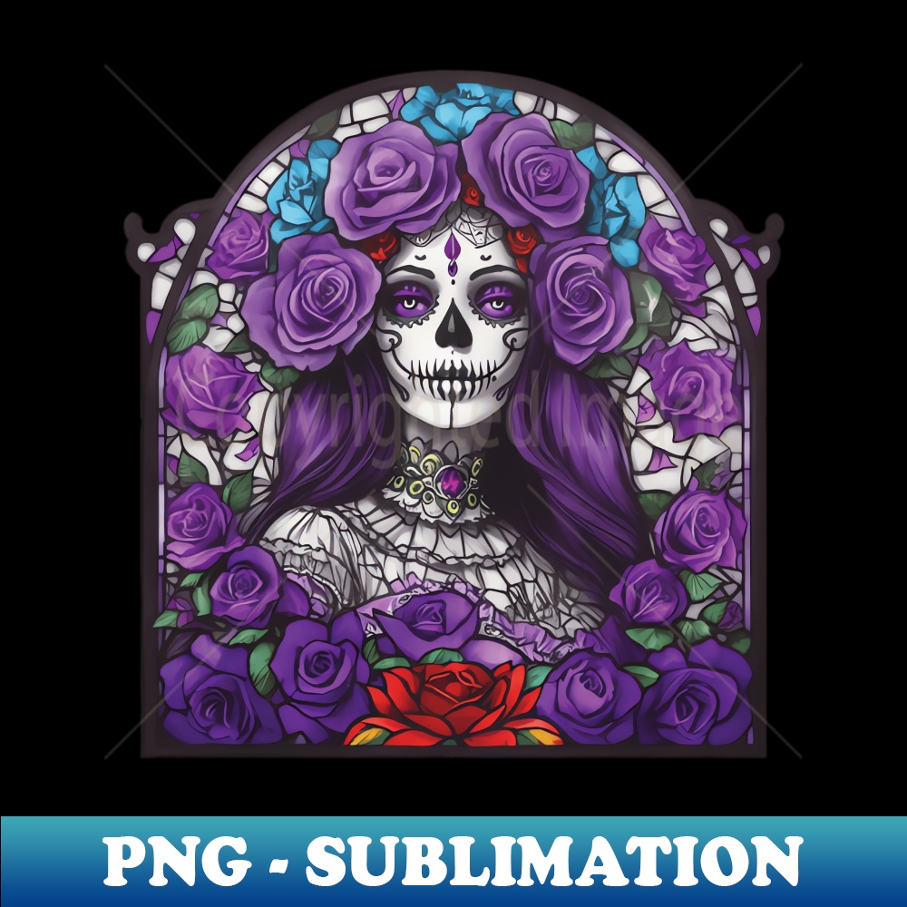 purple catrina dia de los muertos - Exclusive PNG Sublimatio - Inspire ...