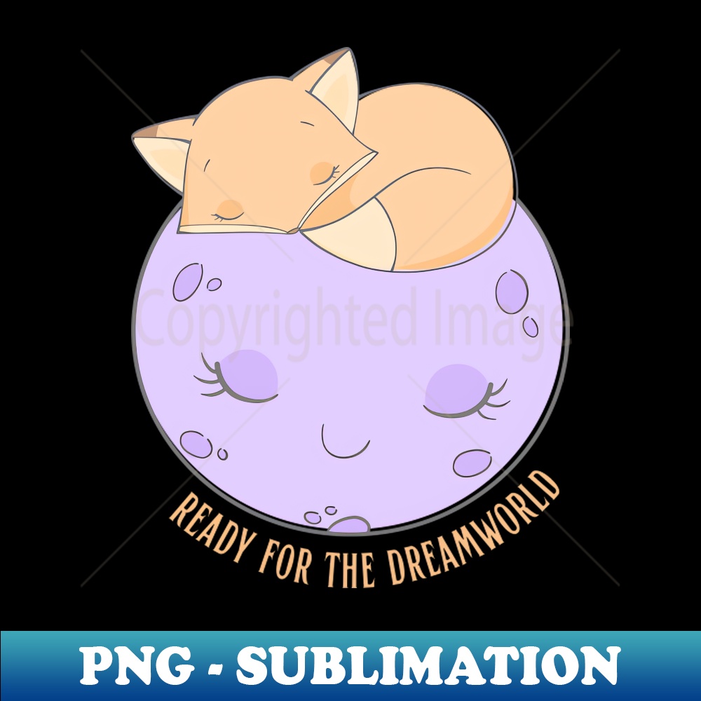 Ready for the dream world Hello little fox sleeping on a moo | Inspire ...