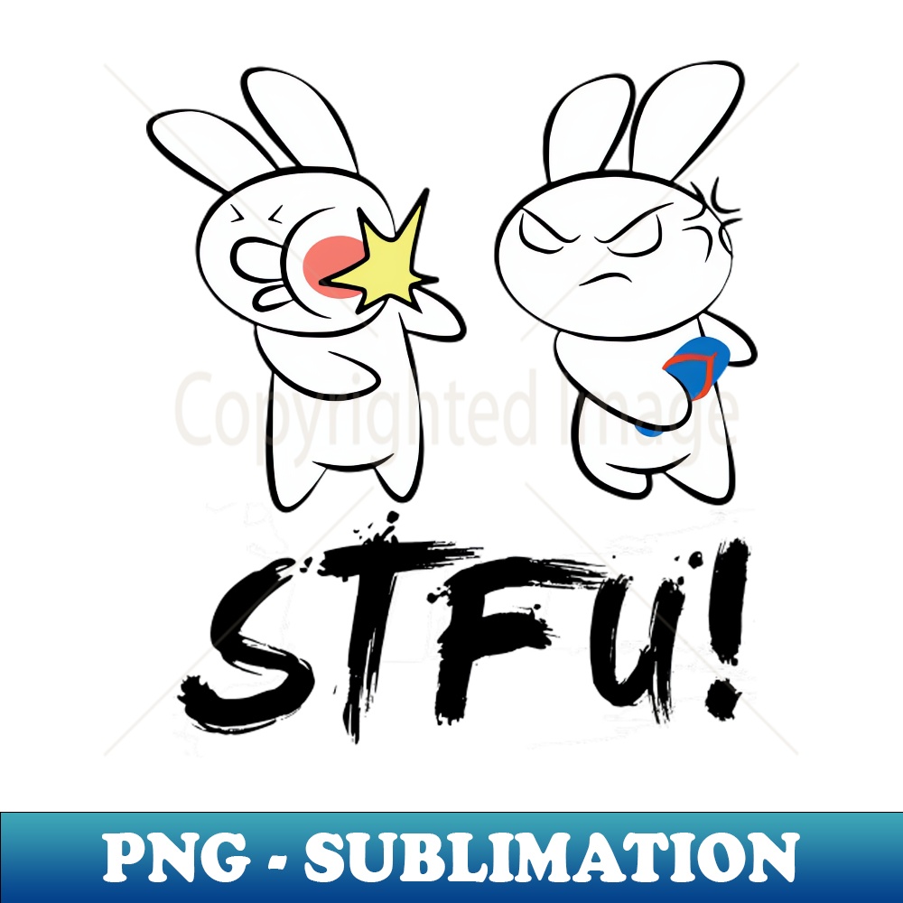 STFU Funny Bunny flip flop Slap Meme - Vintage Sublimation | Inspire Uplift