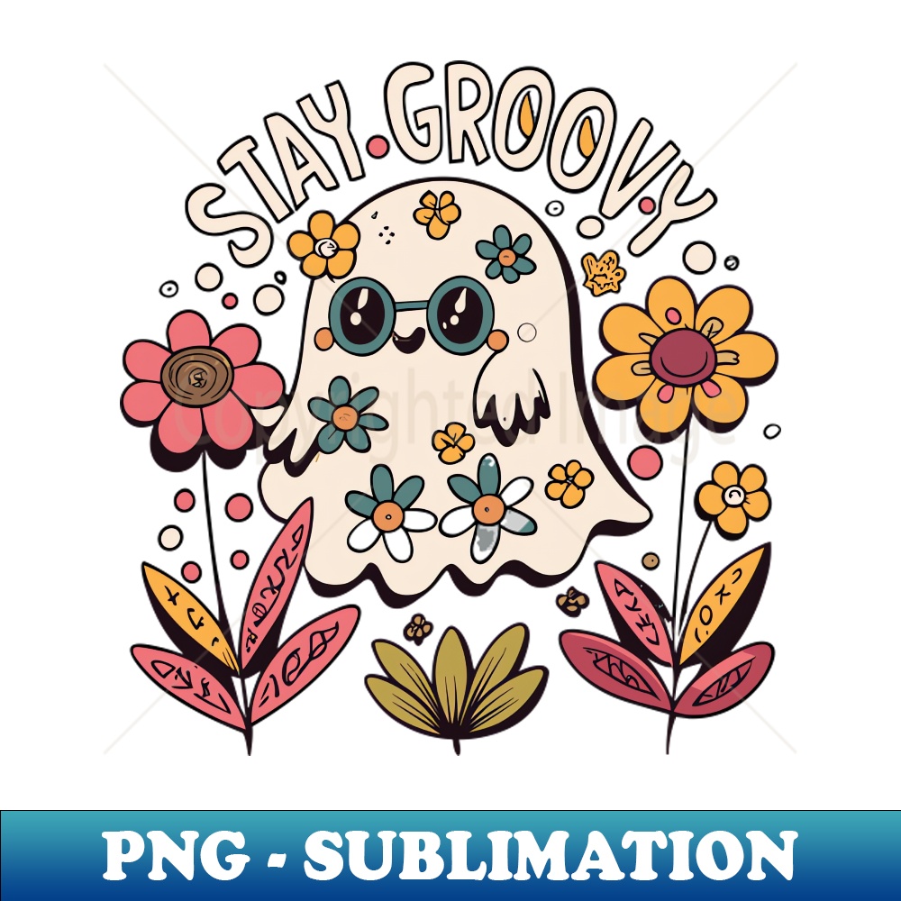 groovy ghost - PNG Transparent Sublimation File - Instantly - Inspire ...