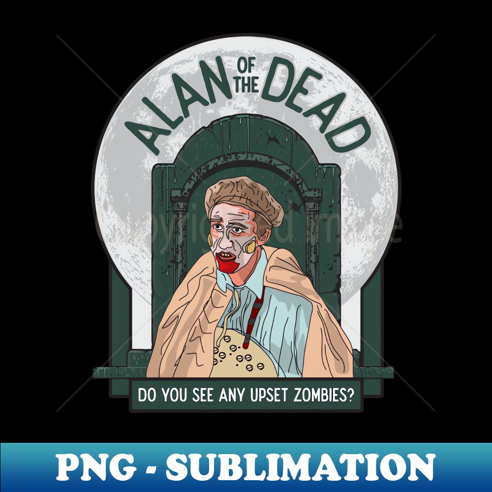 Alan Partridge Alan of the Dead - Retro PNG Sublimation Dig | Inspire Uplift