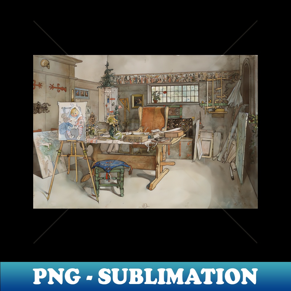 The Studio From A Home by Carl Larsson - Instant Sublimation | Inspire Uplift