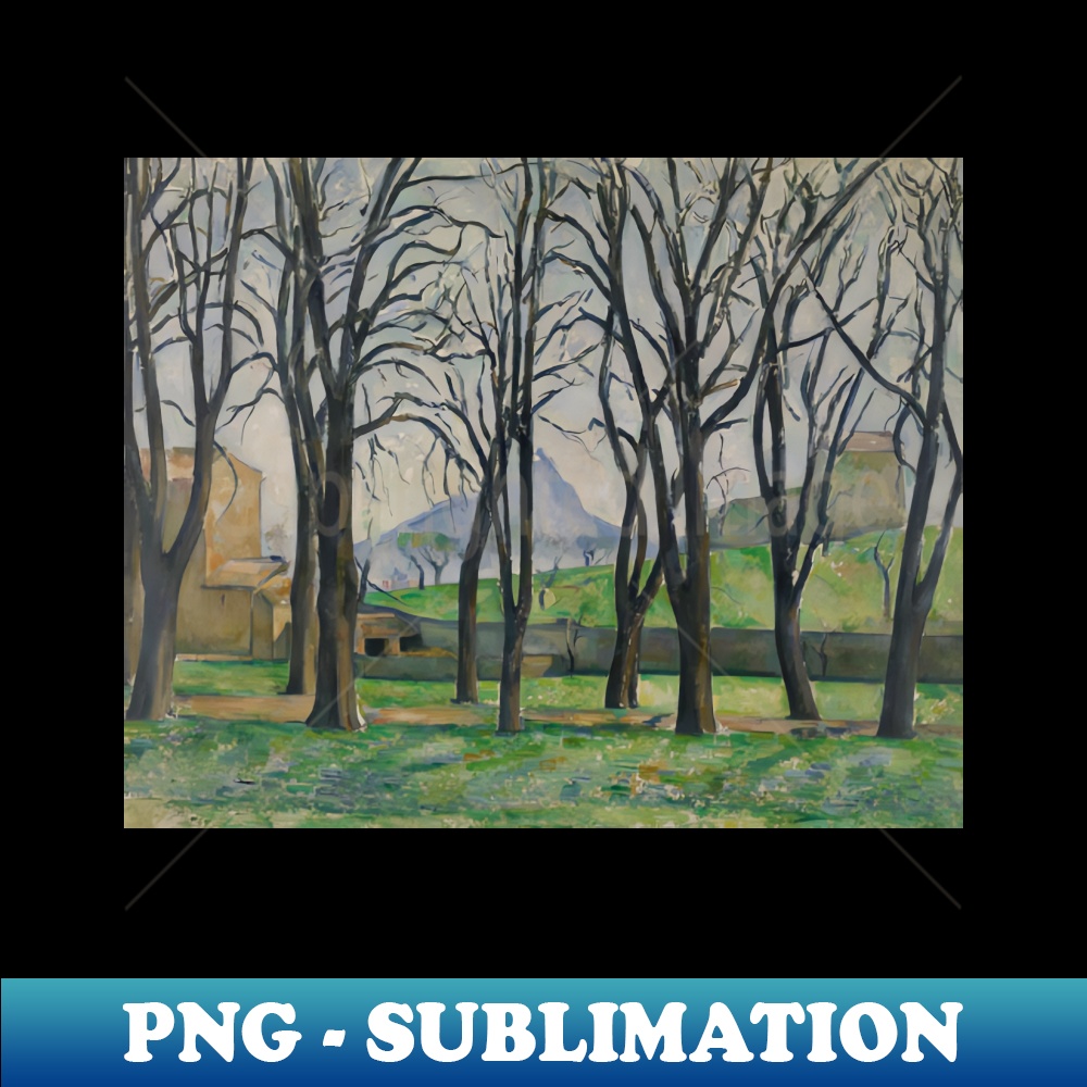 Chestnut Trees at Jas de Bouffan by Paul Cezanne - PNG Subli - Inspire ...