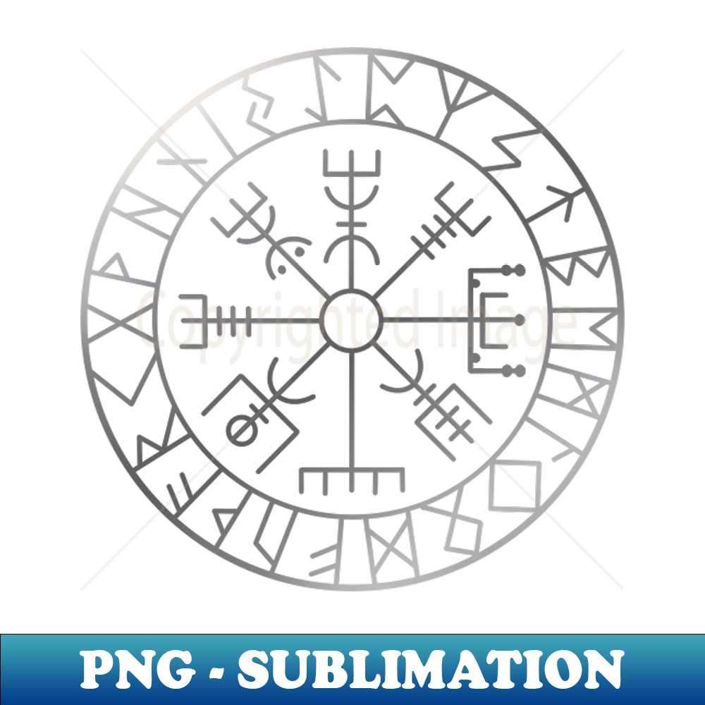 Vikings Vegvisir Protection runes and compass in silver - Pr | Inspire ...