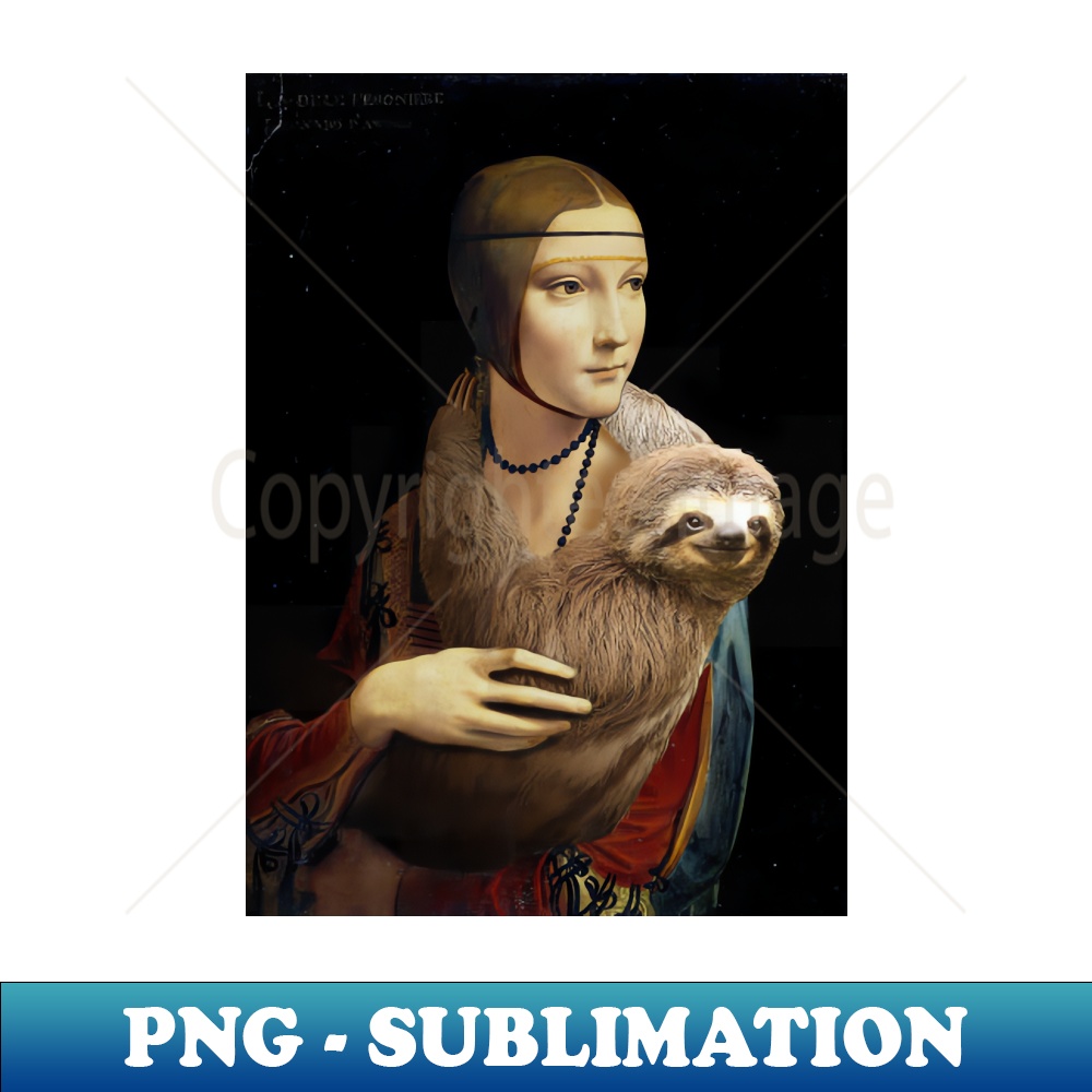 Lady with a Sloth - Premium PNG Sublimation File - Perfect f - Inspire ...