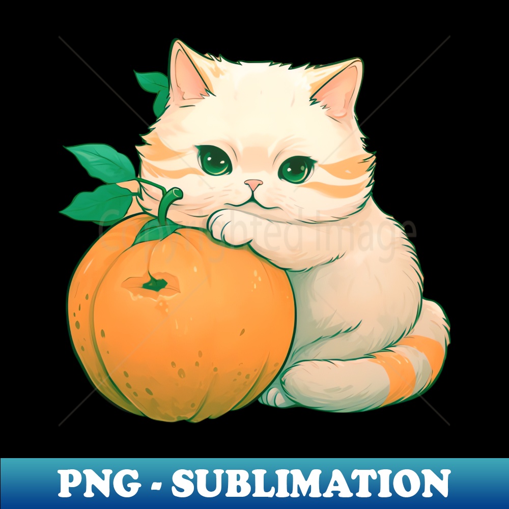 Cute cat and orange - Signature Sublimation PNG File - Enhan | Inspire ...