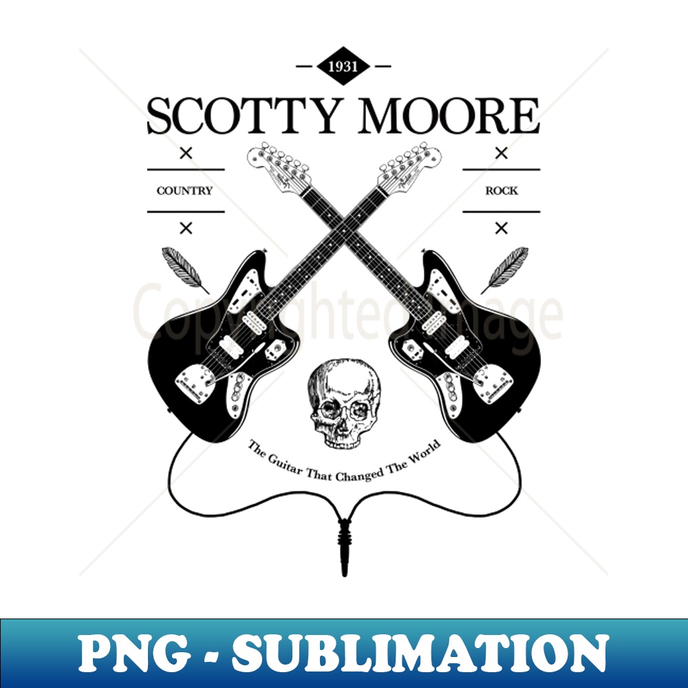 Scotty Moore Guitar Vintage Logo - Unique Sublimation PNG Do | Inspire ...