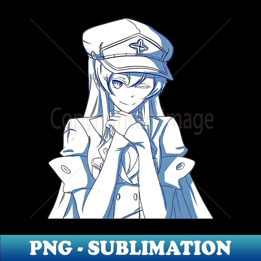 Akame Ga Kill Waifu Smiling Esdeath - PNG Sublimation Digita | Inspire ...
