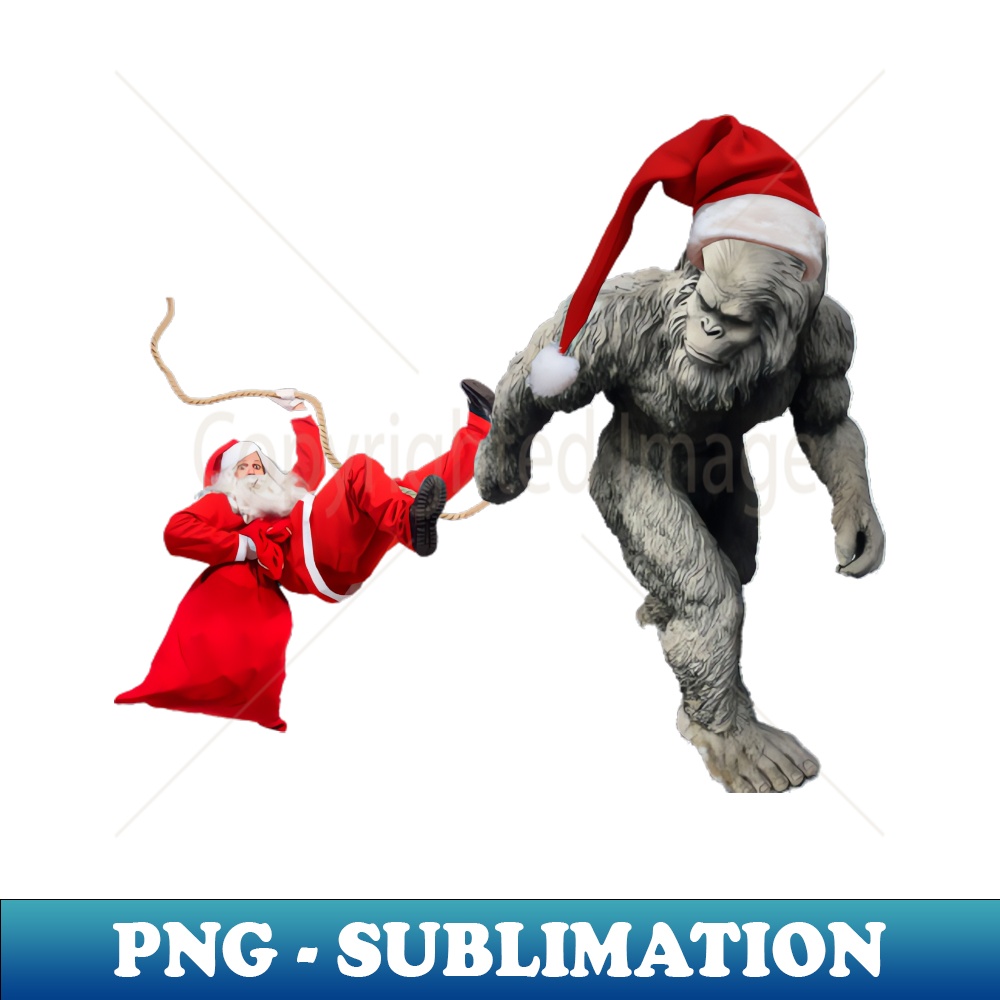 Sasquatch Catches Santa - PNG Transparent Sublimation File - | Inspire ...