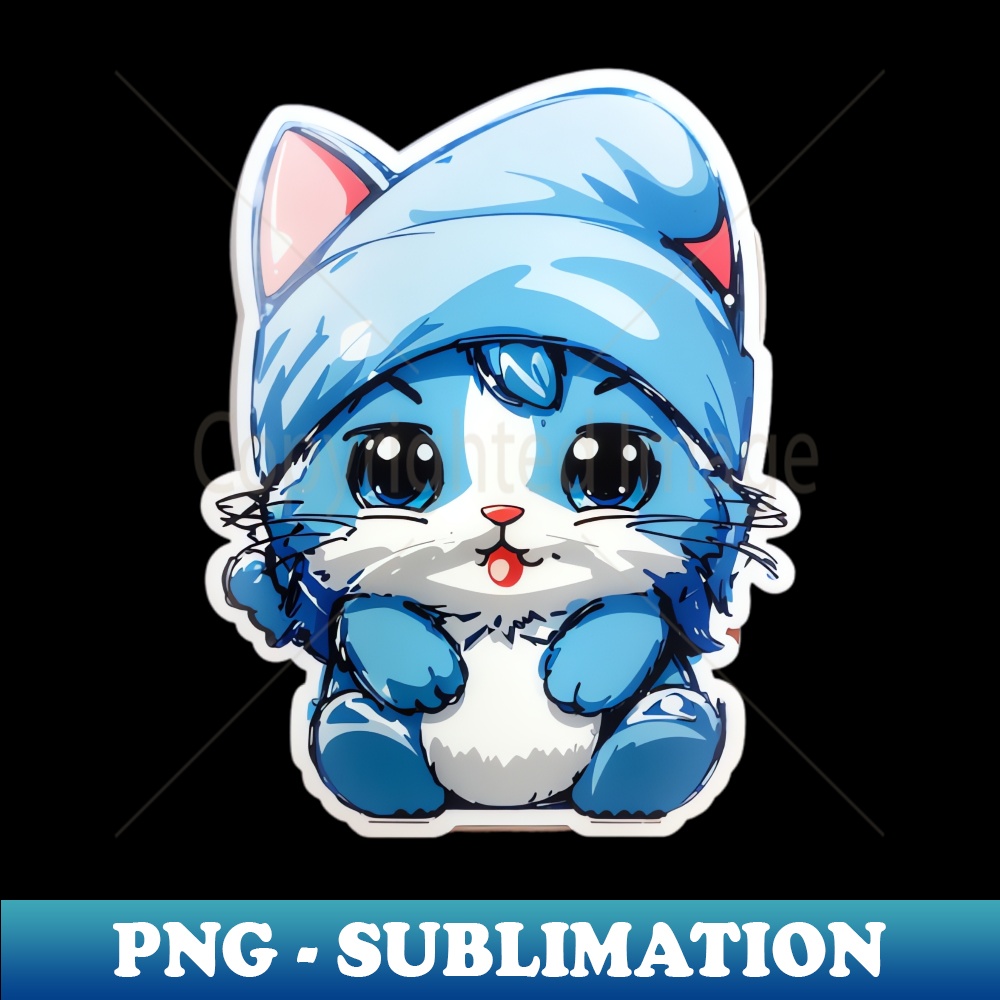 Cute Kawaii Smurf Cat Meme - PNG Transparent Digital Downloa - Inspire ...