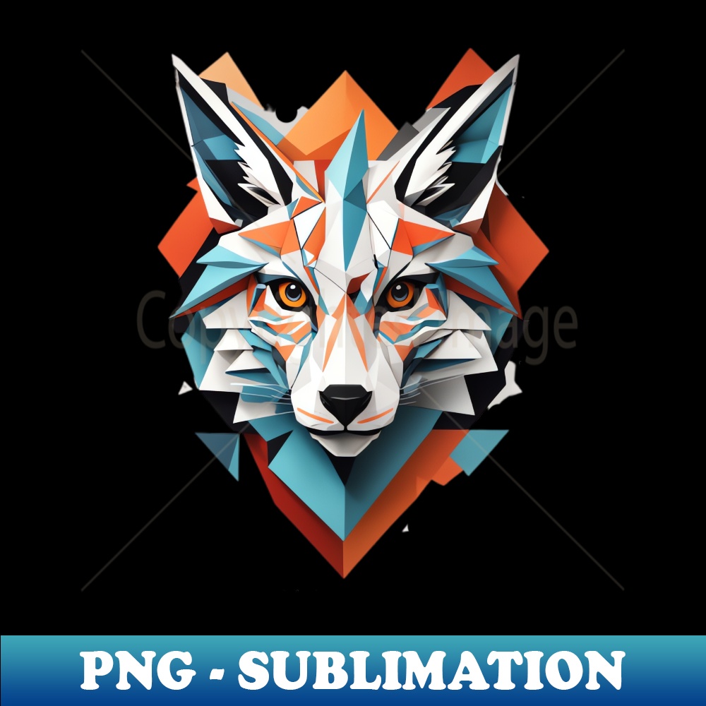 geometric wolf head with angular forms and a modern expressi | Inspire ...