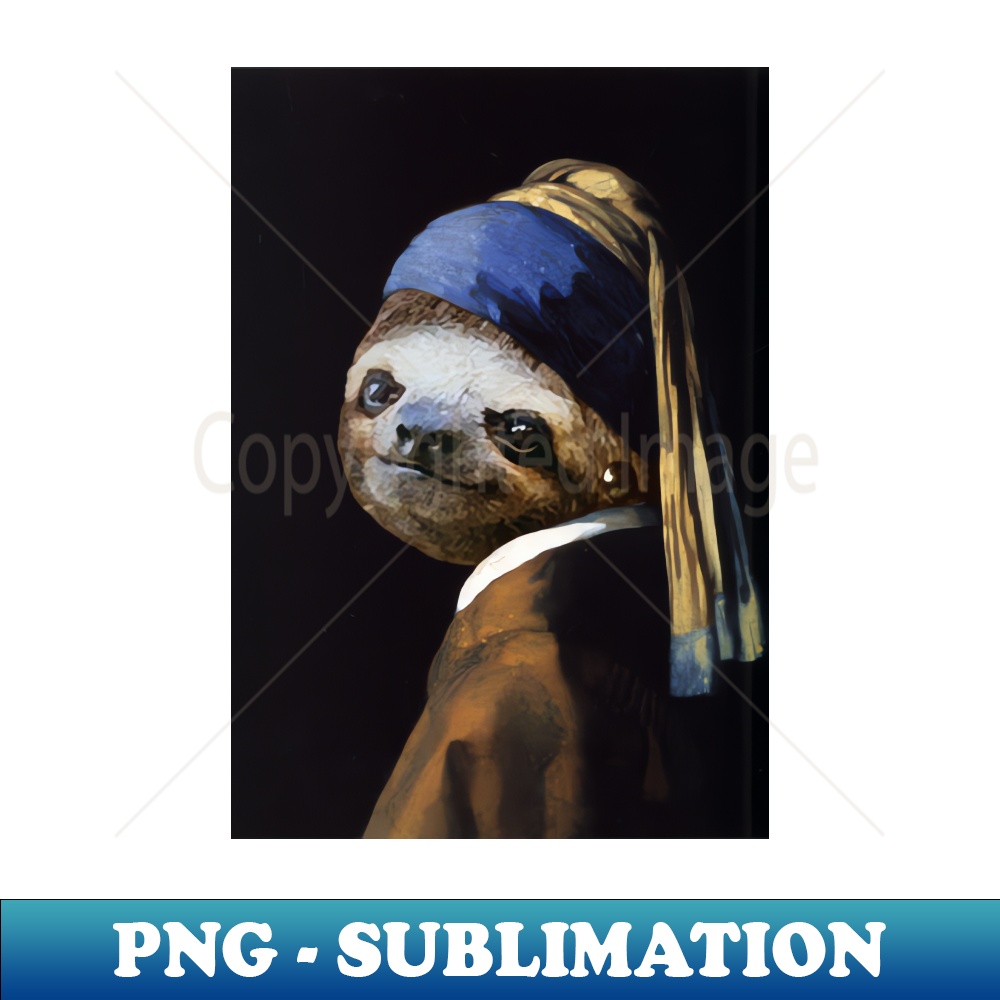 The Sloth with a Pearl Earring - Print Home Decor Wall Art | Inspire Uplift
