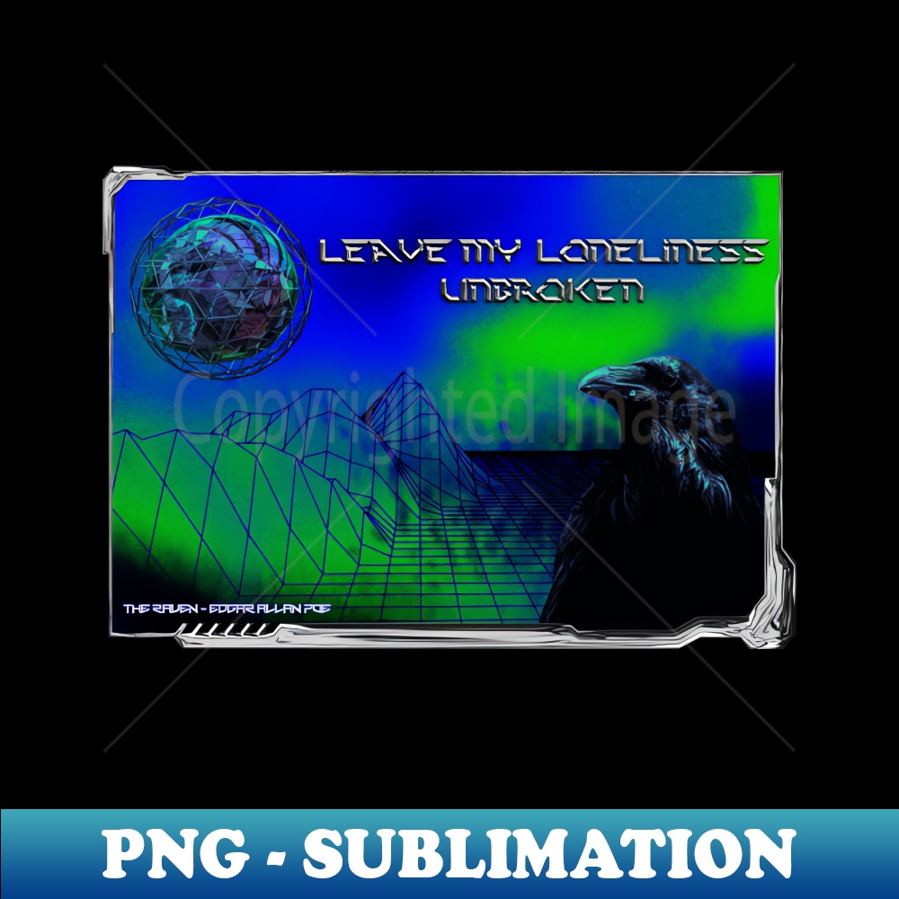 The Raven - Edgar Allan Poe - Signature Sublimation PNG File | Inspire ...