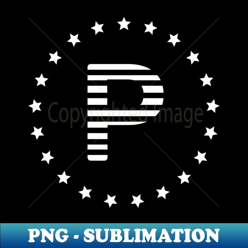 Star P Alphabet Letter P - Unique Sublimation PNG Download | Inspire Uplift