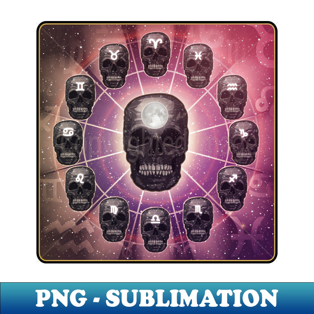 skull zodiac signs Calendar - Aesthetic Sublimation Digital | Inspire ...