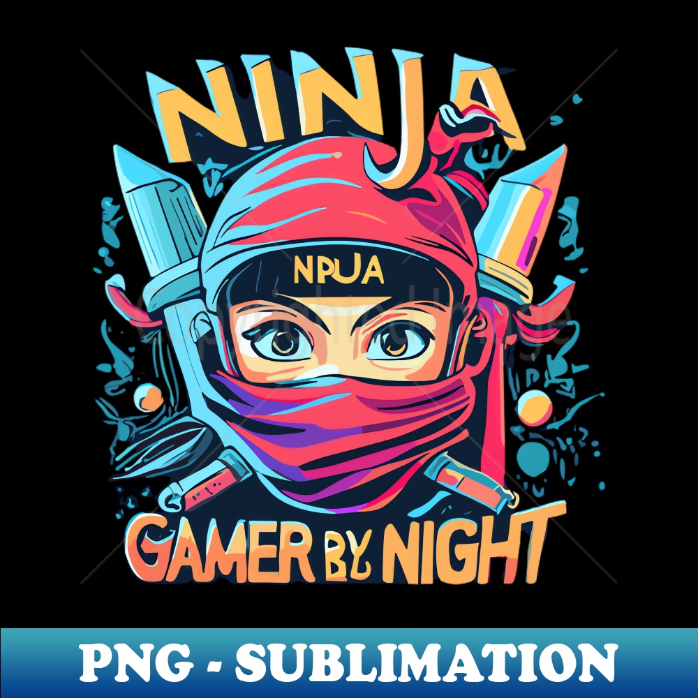 Ninja by Day Gamer by Night - Exclusive Sublimation Digital | Inspire ...