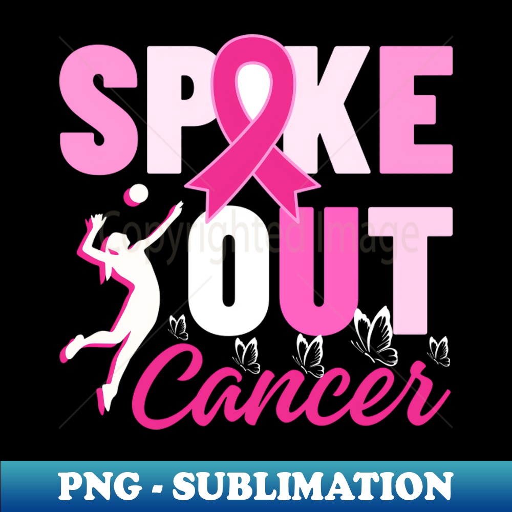 Spike Out Breast Cancer Volleyball Awareness Pink Ribbon Wom | Inspire ...