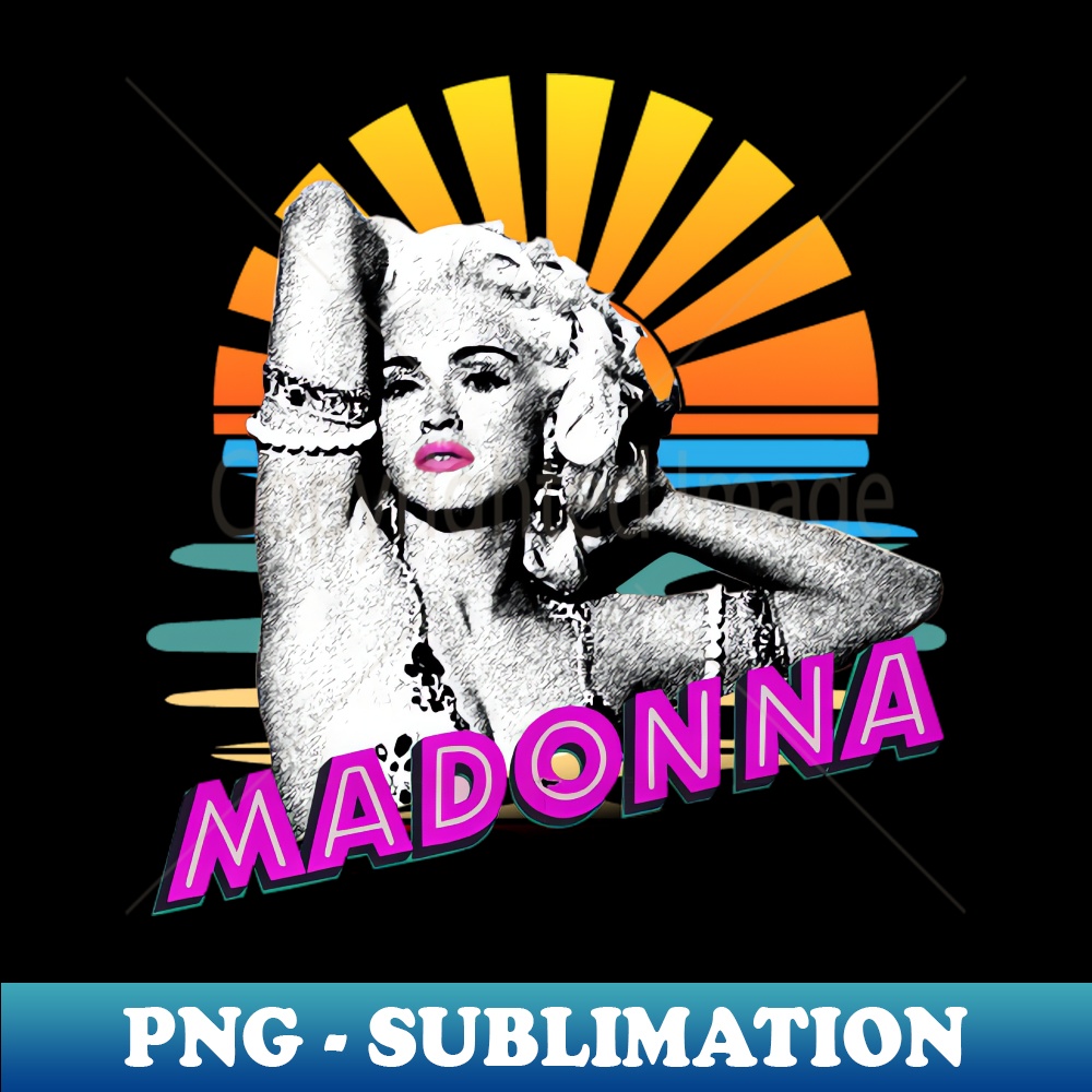 Madonna Sunset 80s Retro - Special Edition Sublimation PNG - Inspire Uplift