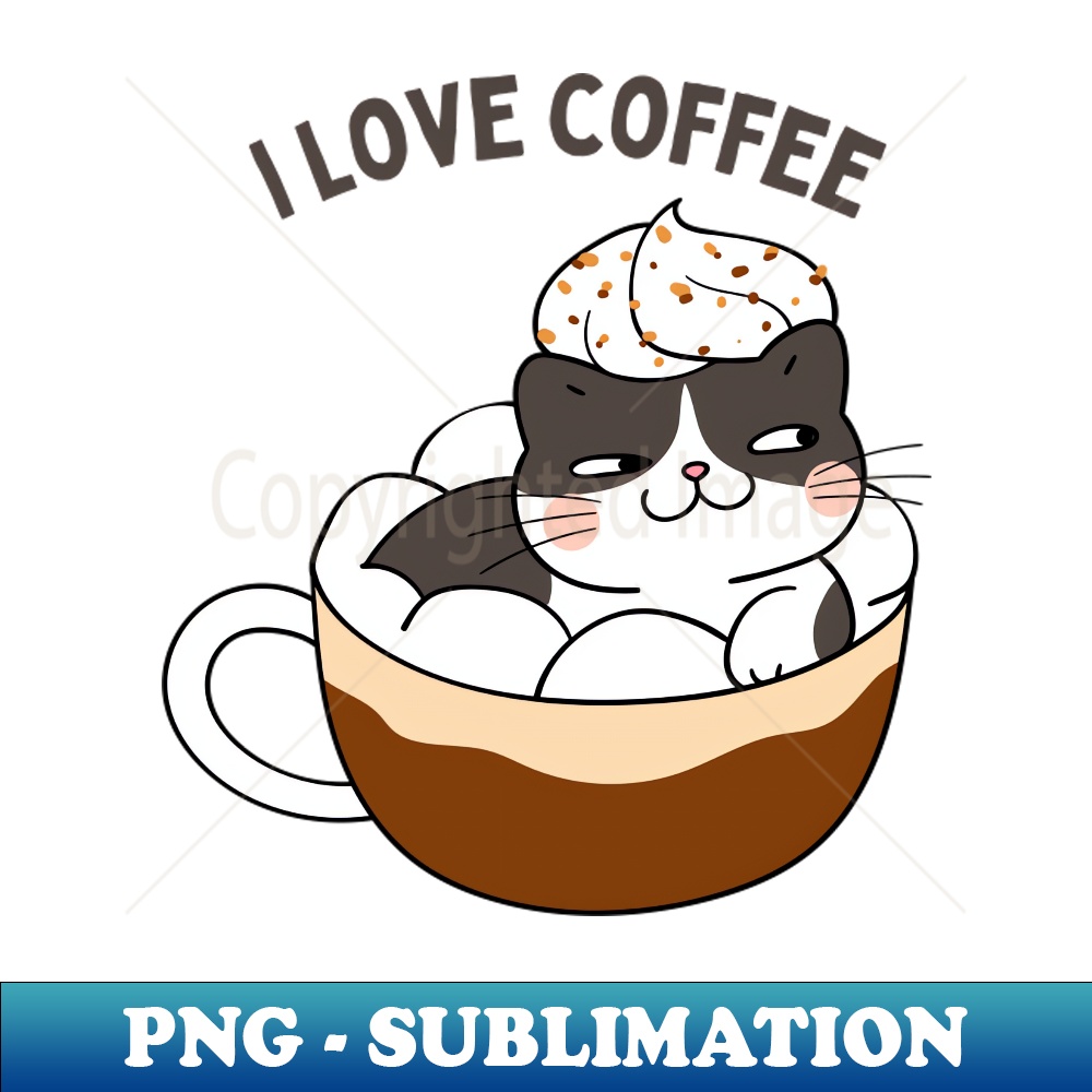 I love Coffee First Sleepy cat I need coffee addict This Gir | Inspire ...