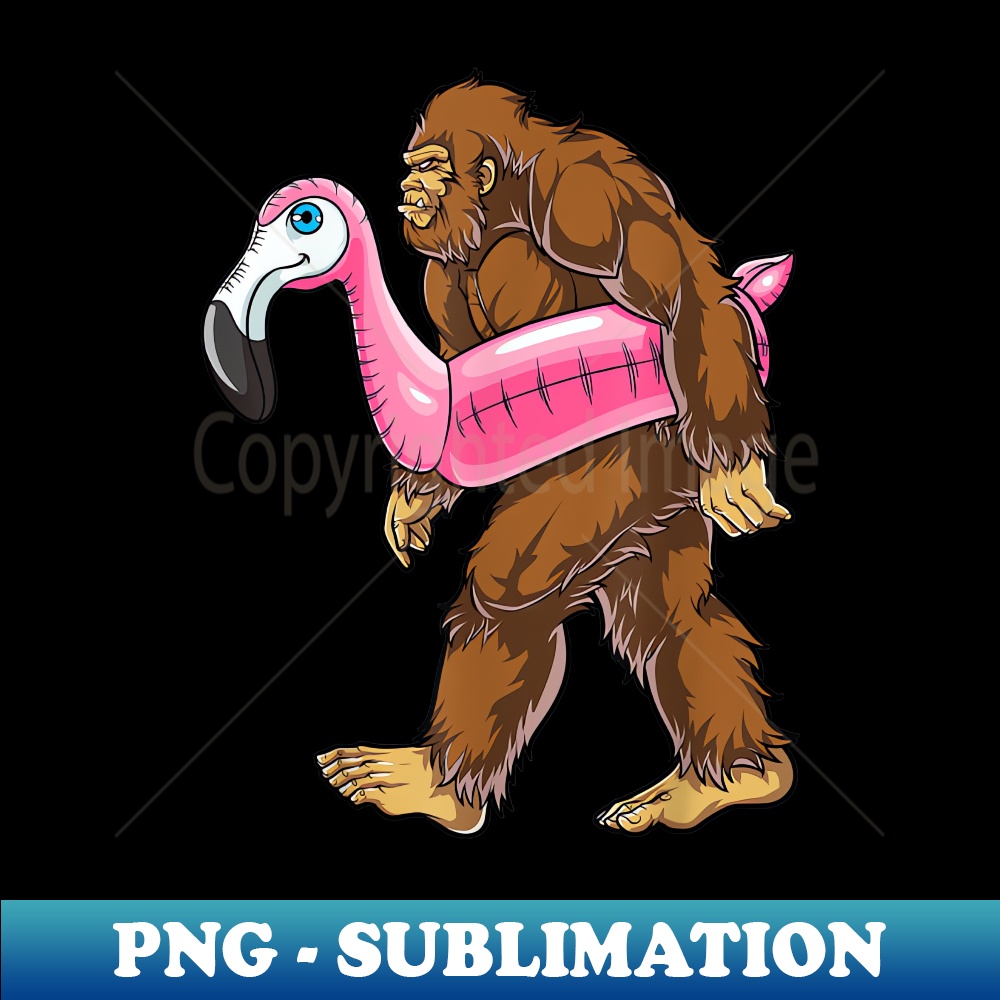 Pool Party Bigfoot Flamingo Men Women Sasquatch Pink Float - | Inspire ...