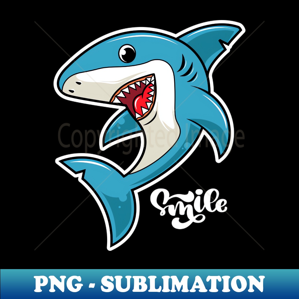 funny smile shark - PNG Transparent Sublimation File - Unlea - Inspire ...