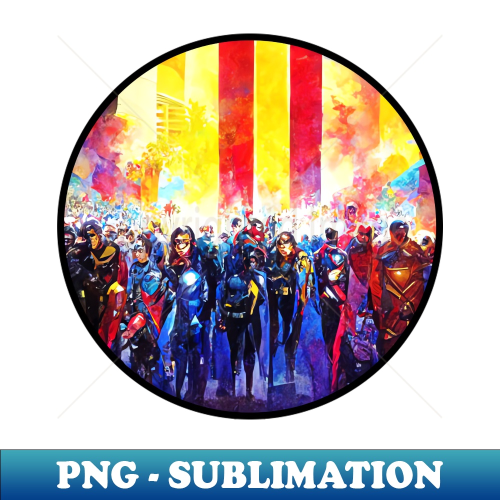 Outside Comic-Con Painting - Circle - Instant Sublimation Di | Inspire ...
