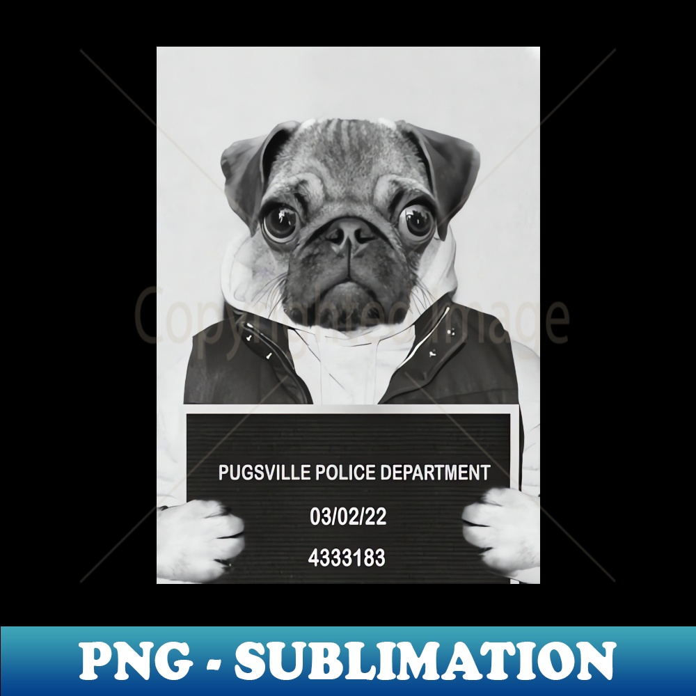 Mug Shot with Criminal Pug - Digital Sublimation Download Fi | Inspire ...