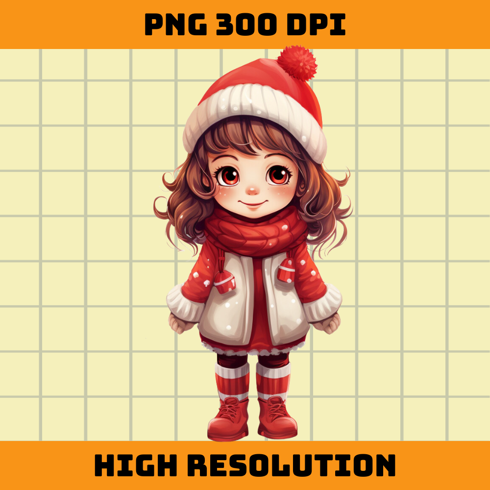 Christmas Little Girl PNG - Inspire Uplift