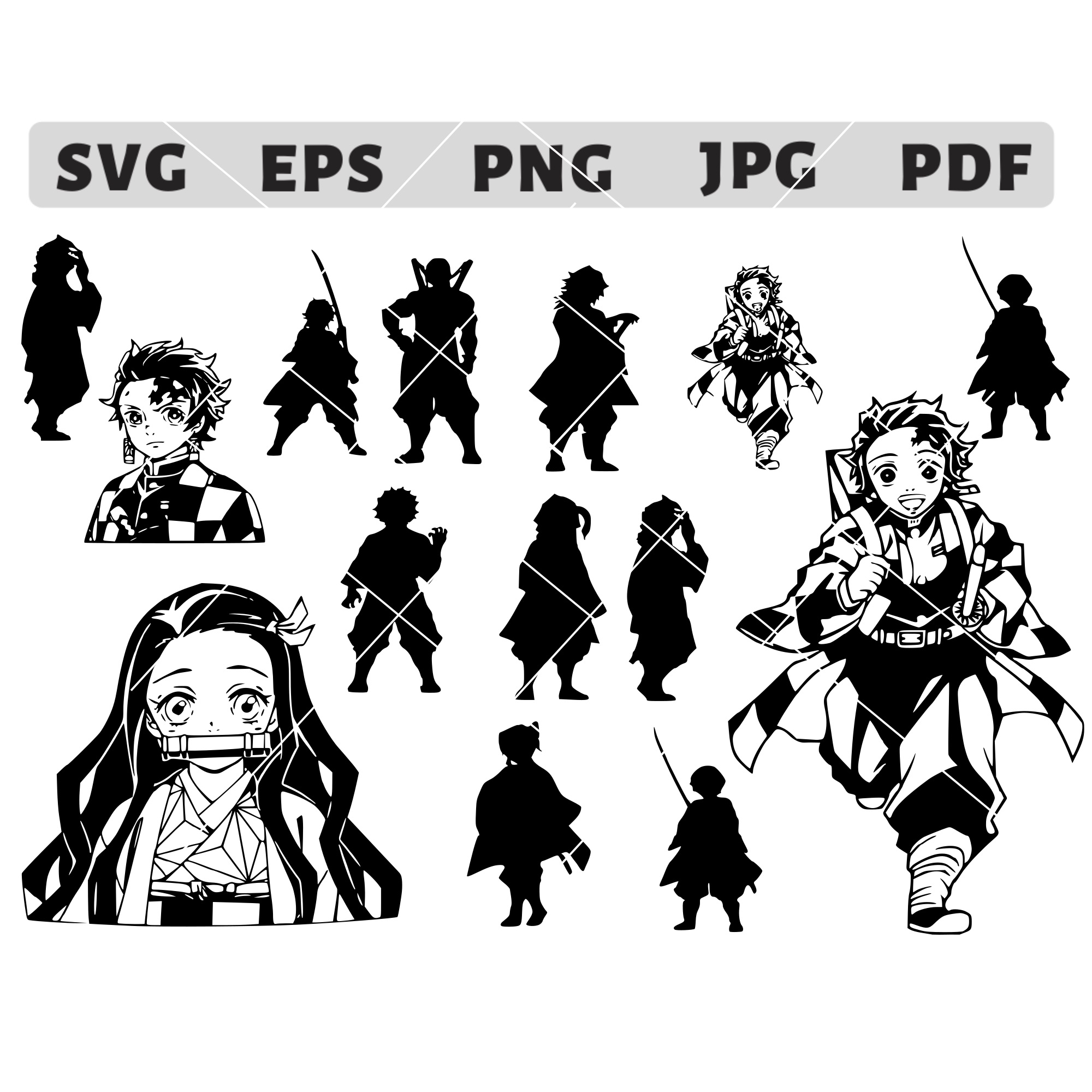 demon slayer svg and png - Inspire Uplift
