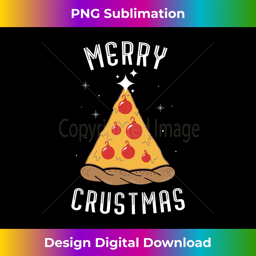 Merry Crustmas Funny Pizza Christmas Long Slee - Deluxe PNG - Inspire ...