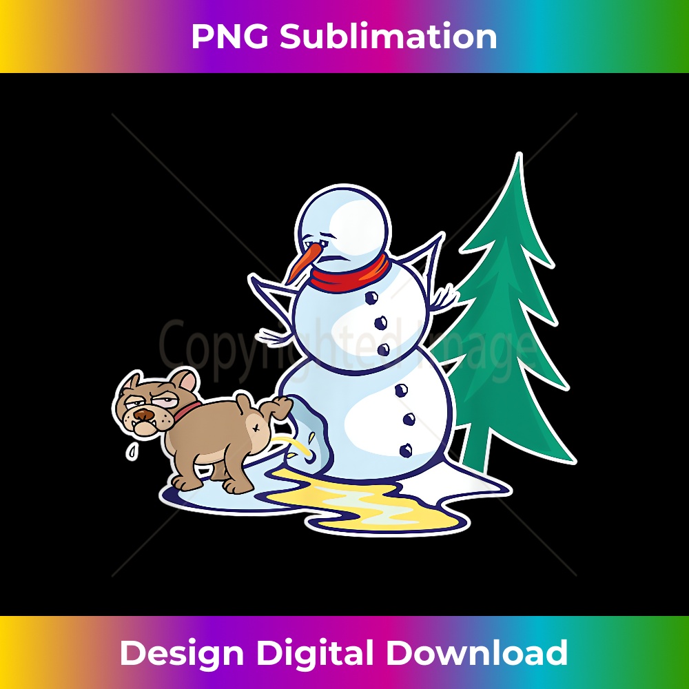 Funny Christmas Dog Peeing on Snowman Wi - Vibrant Sublimati | Inspire ...