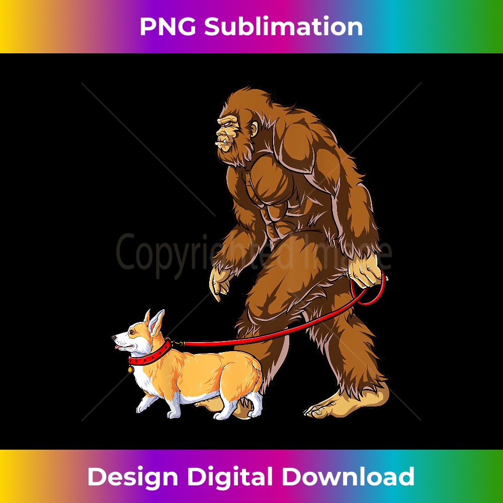 Bigfoot Dog Walk Corgi Funny Sasquatch Lovers Men W - Artisa | Inspire ...