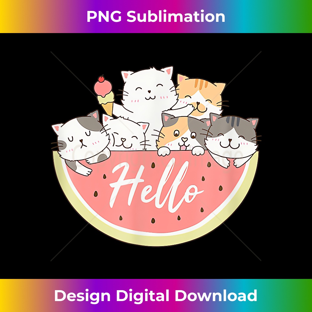 Cute Kitten In Watermelon Cute Cat Family Cat M - Bohemian S | Inspire ...