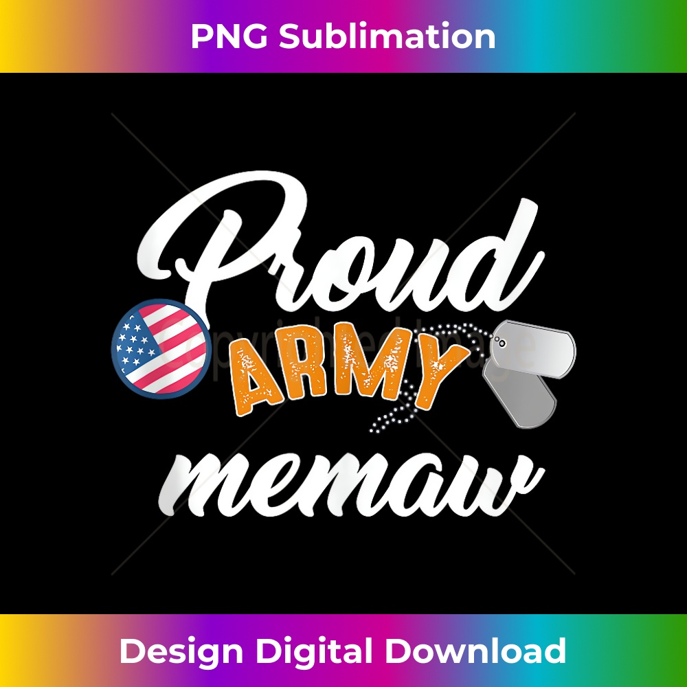 Proud Army MEMAW USA American Flag Dog Tag Family Match Tank | Inspire ...