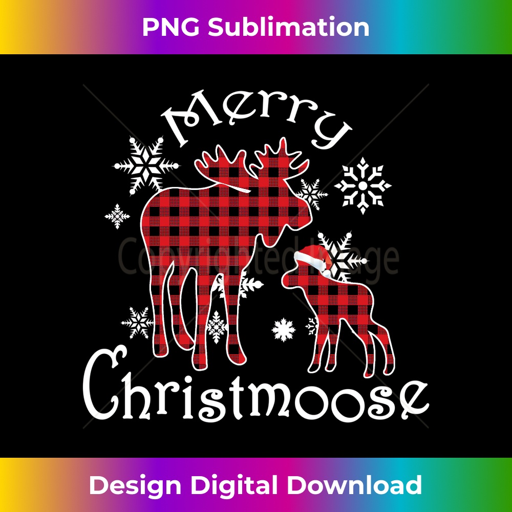 Merry Christmoose Moose Buffalo Red Plaid Christmas Long Sle | Inspire ...