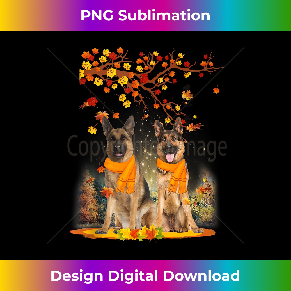 German Shepherd Maple Tree Thanksgiving Day Cute Dog Fall Ta - Inspire ...