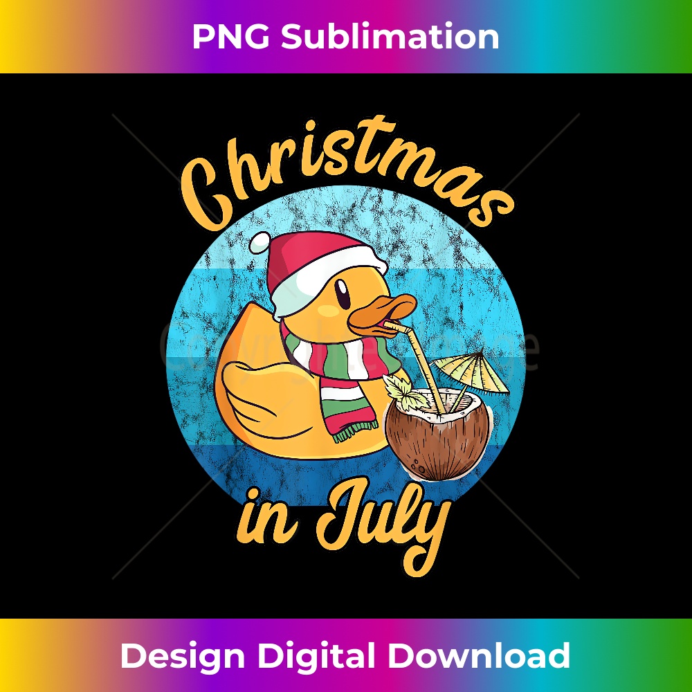 Christmas In July Santa Duck Xmas Summer Hawaiian Pool P - L | Inspire ...