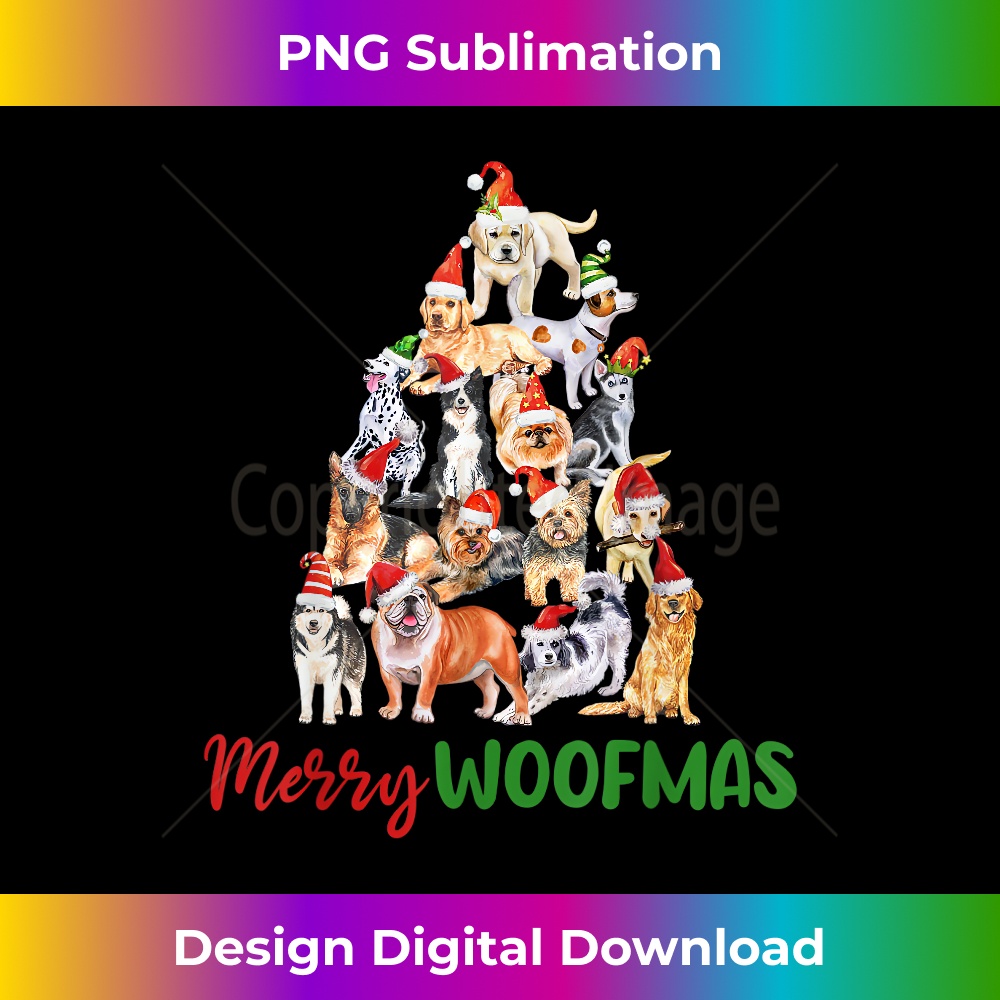 Christmas Dogs Tree Merry Woofmas Cute Funny - Classic Subli | Inspire ...