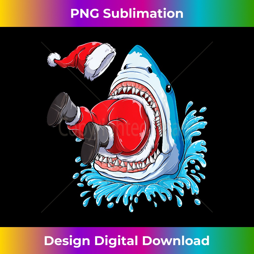 Shark Eating Santa Claus Christmas Boys Merry Sharkmas - Edg - Inspire ...