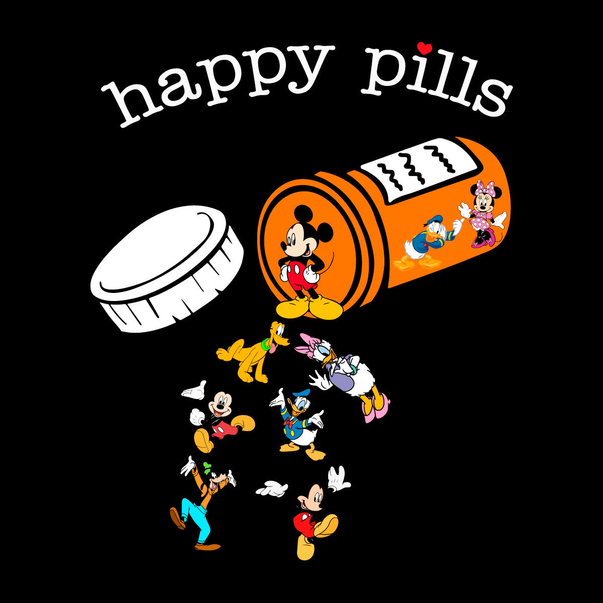 Happy Pills Disney Characters, Digital File Download, Cute D | Inspire ...