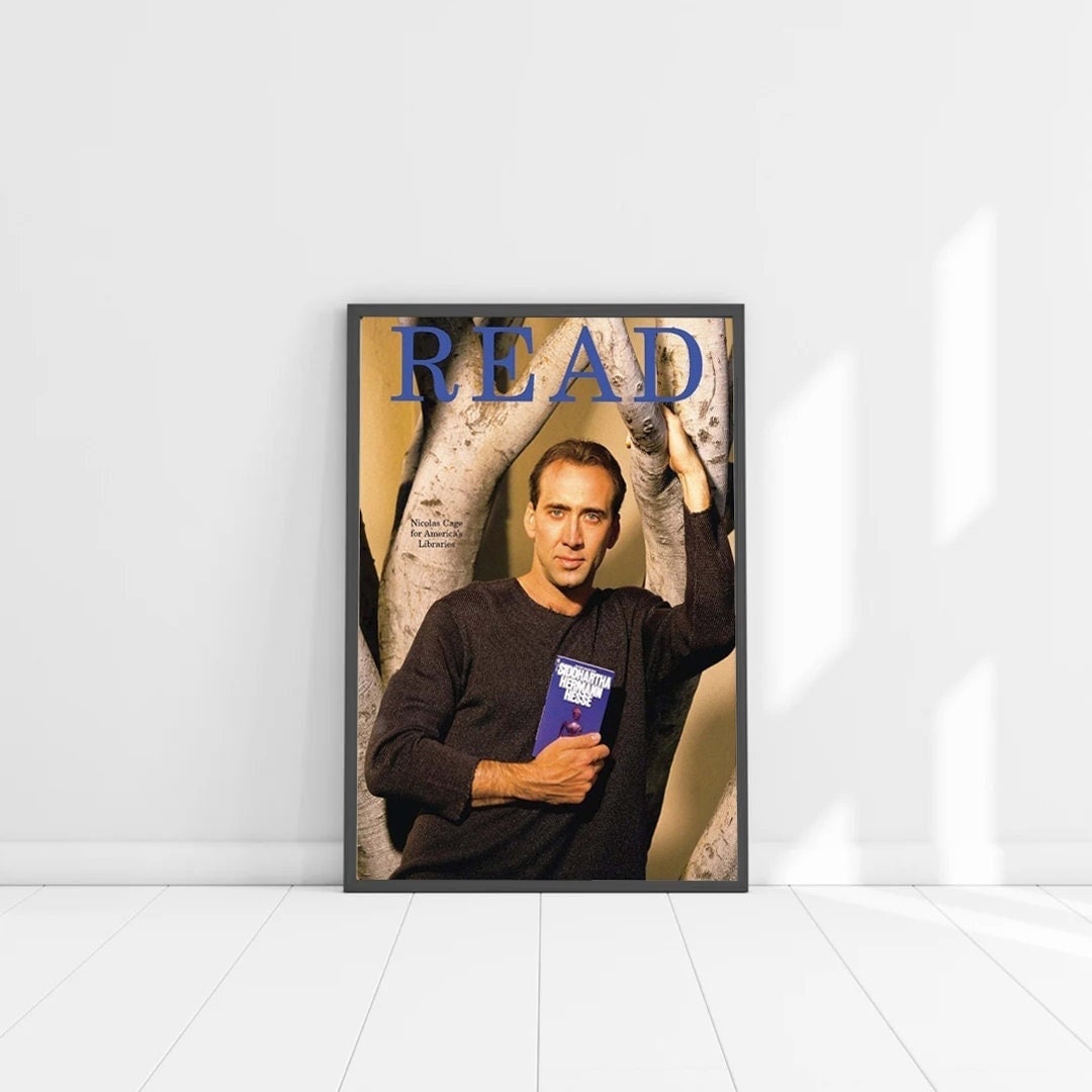 Nicolas Cage Read Poster, Vintage 1980s Poster, Nicolas Post - Inspire ...