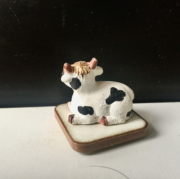 Small cow figurine, miniature cow, tiny cow sculpture | Mini | Inspire ...