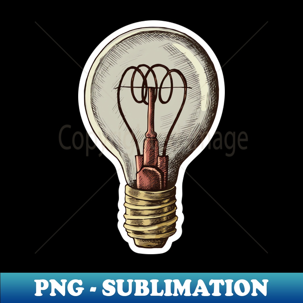Light bulb artwork - Realistic art of Light bulb - PNG Subli - Inspire ...