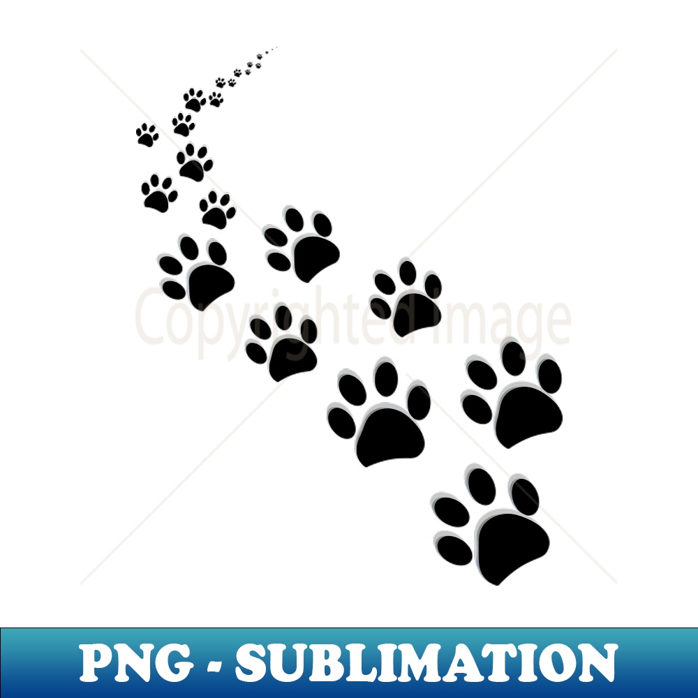Black paw prints - Unique Sublimation PNG Download - Instant | Inspire ...