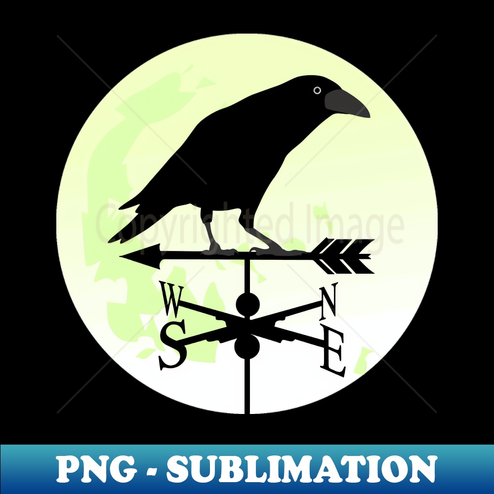 Crow Moon Weathervane - Vintage Sublimation PNG Download - B | Inspire ...