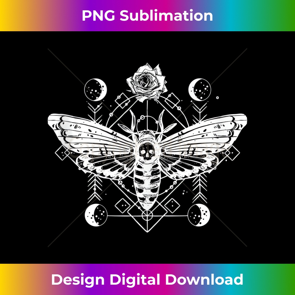 Moon Phases Moth Occult Rose Witchcraft Magic Gothic Tank - - Inspire ...