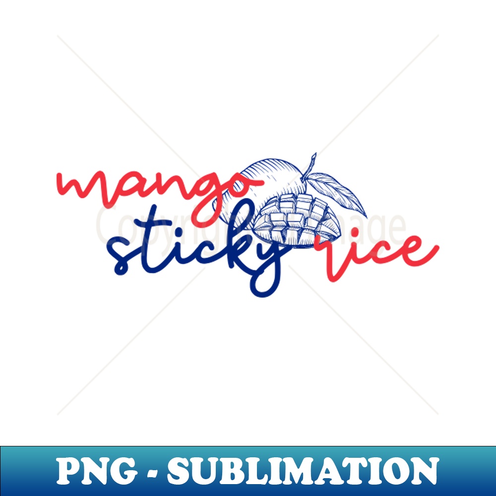 mango sticky rice - Thai blue and red - Flag color - with sk | Inspire ...