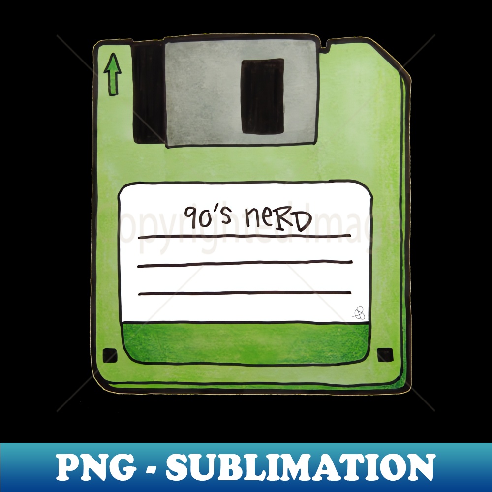 90s Nerd Colorful - Retro Floppy Disc Drawing - Trendy Subli | Inspire ...